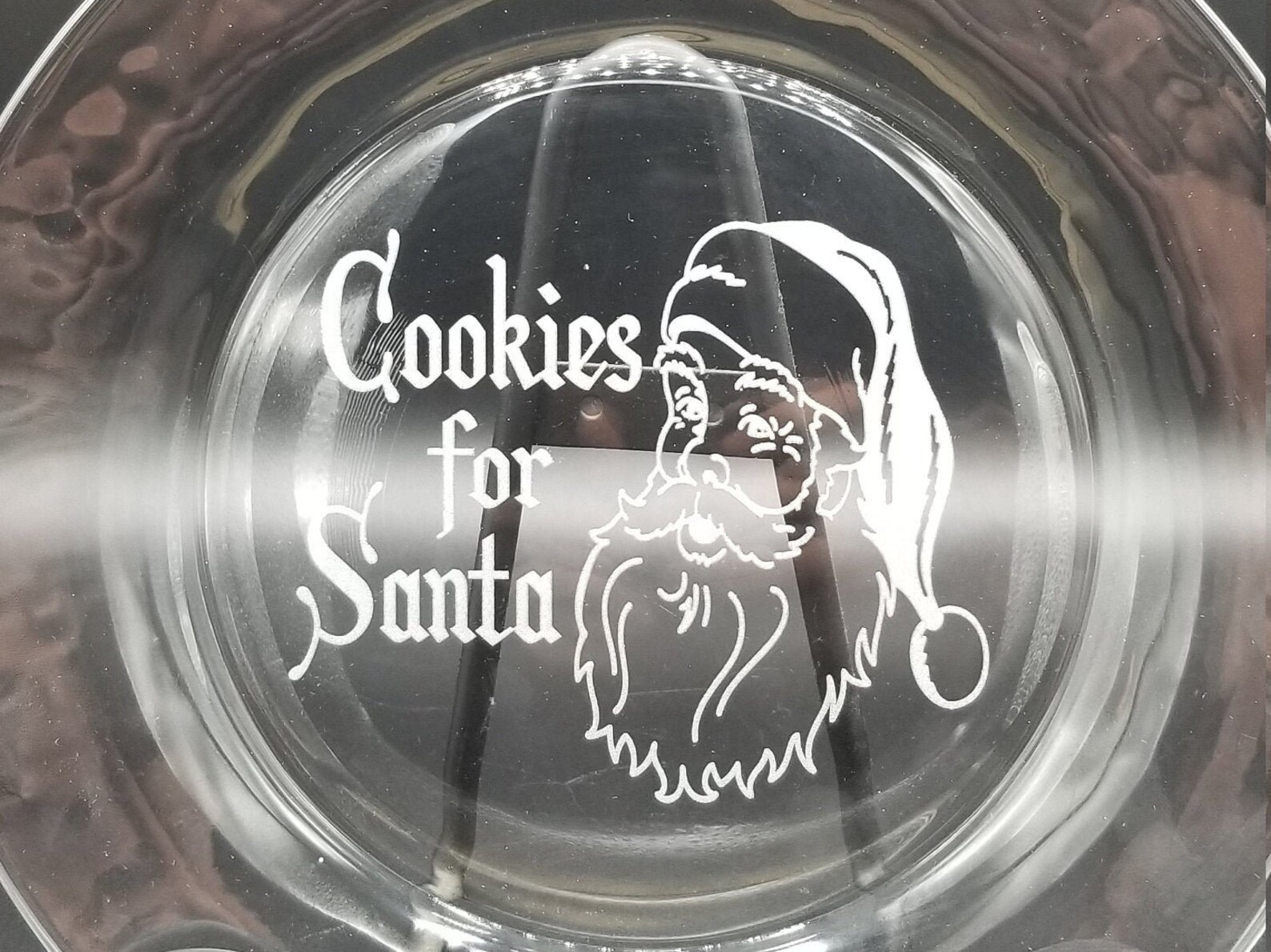 Cookies for Santa Laser Engraved Glass Plate - Etsy