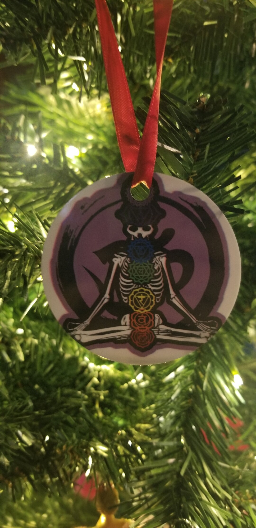 Chakra Skeleton Metal Ornament - Etsy