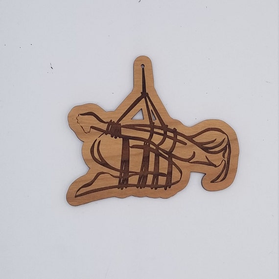 Shibari Rope Play Laser Engraved Wood Ornament A | Etsy