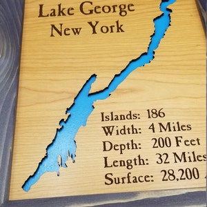 Lake George Cut Out Wooden Frame Sign - Etsy