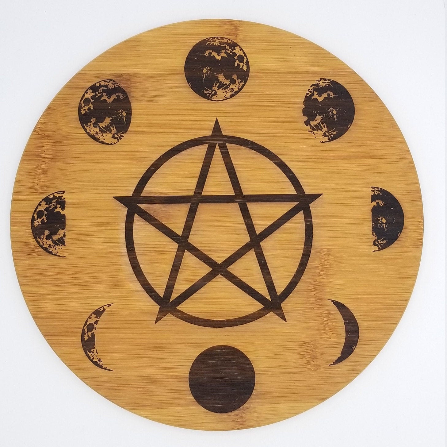 Moon Phase Round Bamboo Cutting Board - Etsy