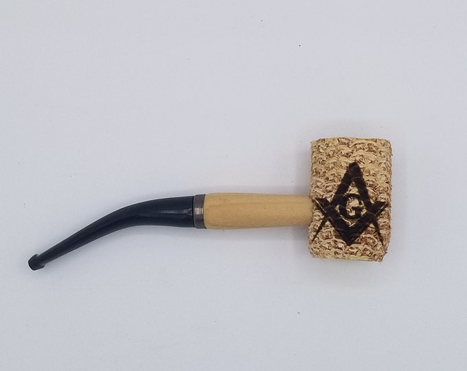 Freemason Gifts Masonic Tobacco Pipe Wooden Pipe Tobacciana Pipe ...
