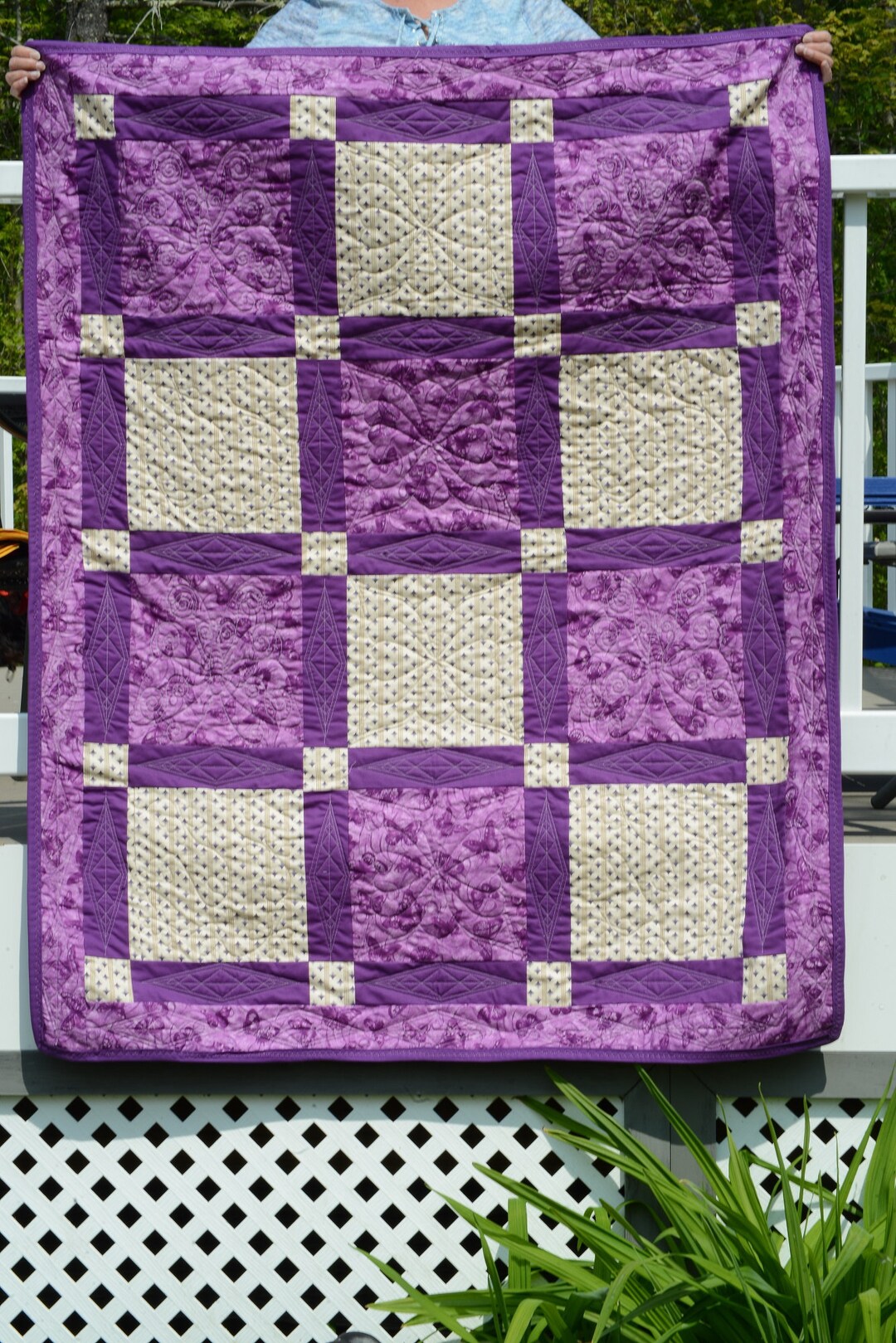 Funky Purple Quilt - Etsy