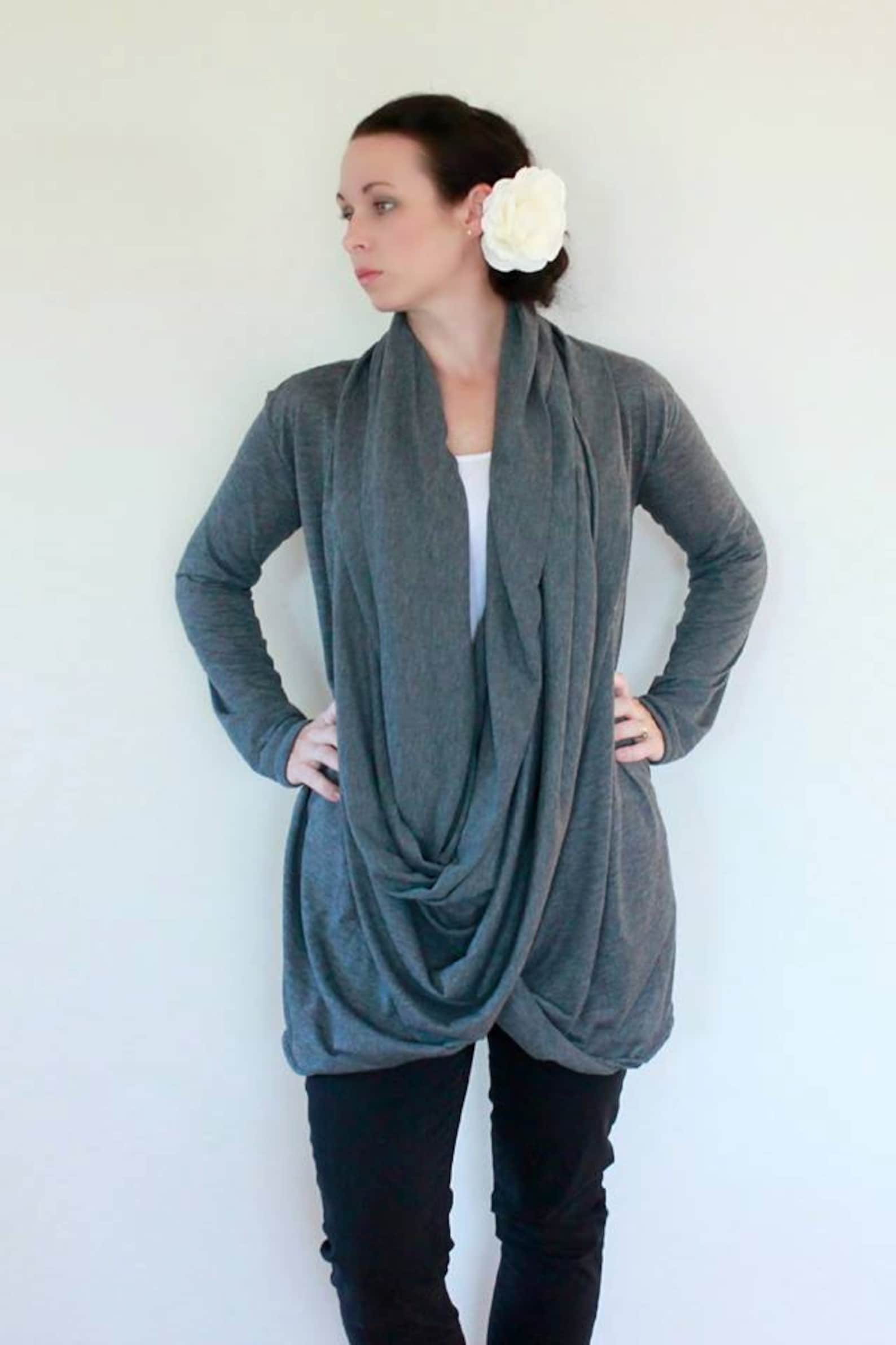 Sunset Infinity Scarf Cardigan Pattern: Ladies Cardigan PDF - Etsy