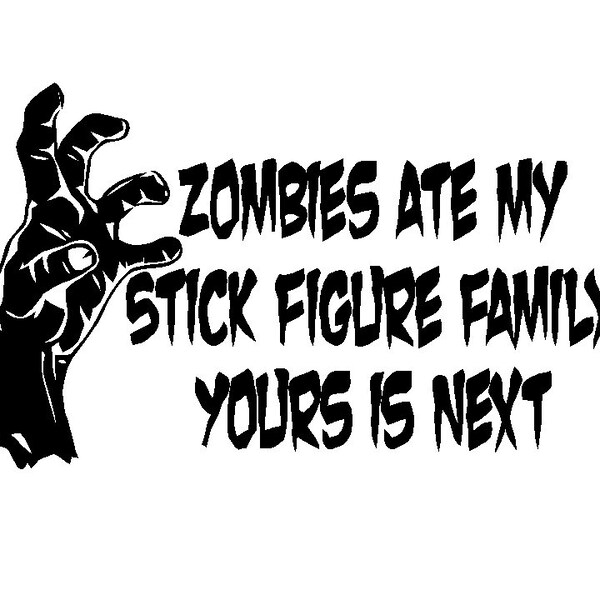 Zombie Stick Figure - Etsy