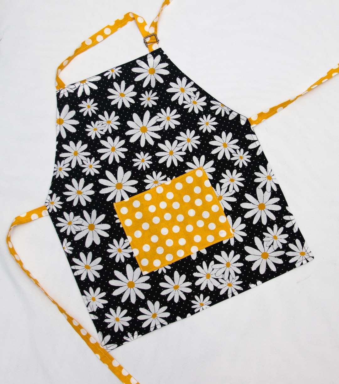 Custom White Daisy Apron for Kids Adjustable Kitchen Children Baking ...