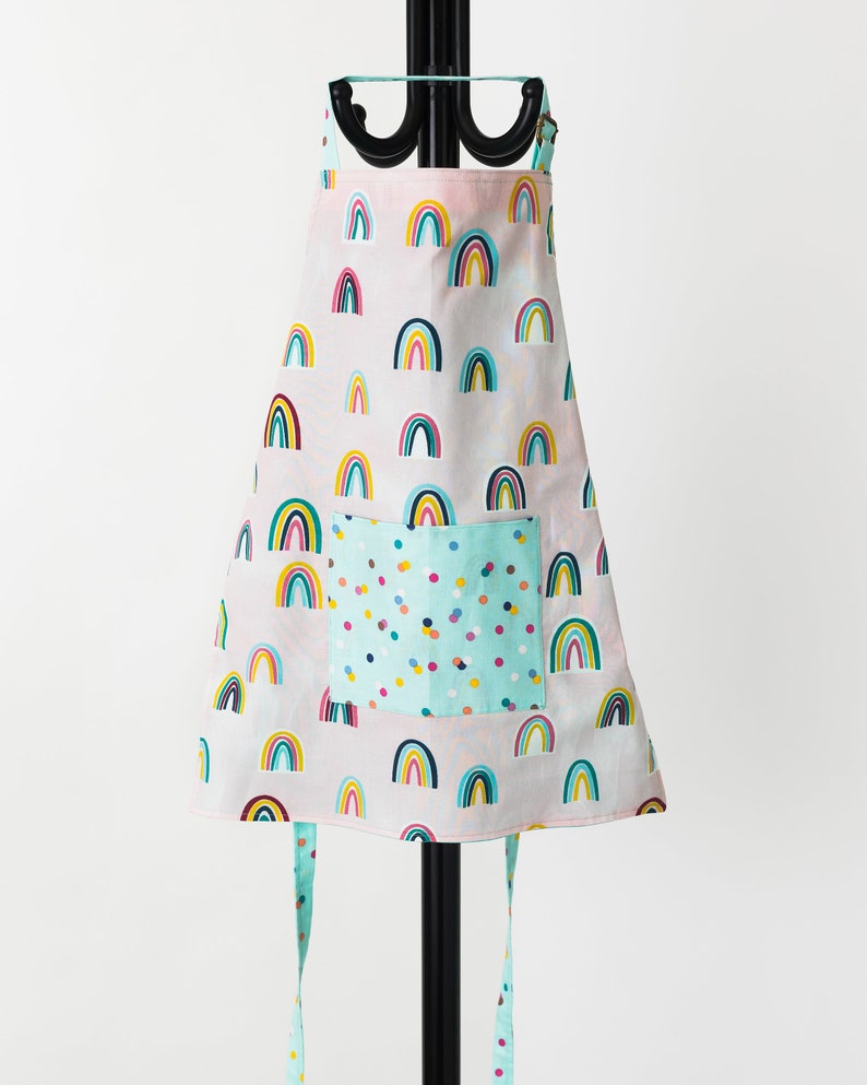Rainbow Kids Apron Child Baking Apron Chef Apron Girls - Etsy