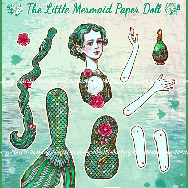 Mermaid Doll - Etsy