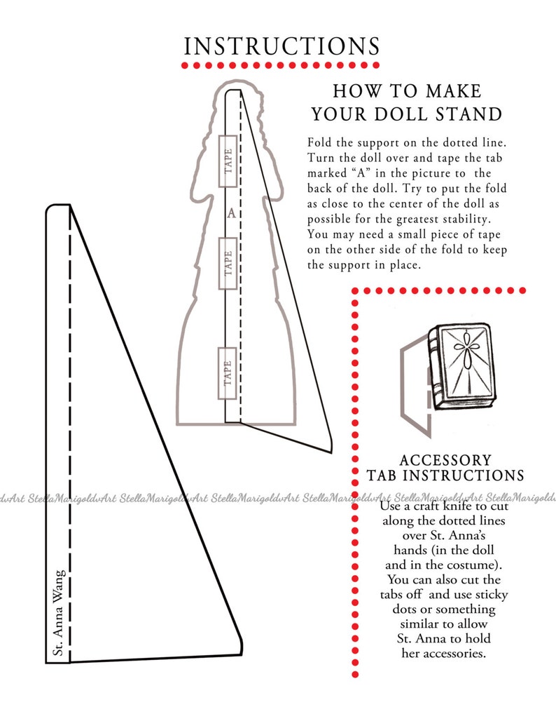 Digital Download Saint Anna Wang Paper Doll color and Bnw - Etsy