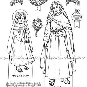 Digital Download - Saint Anne Paper Doll (color and Bnw) - Etsy