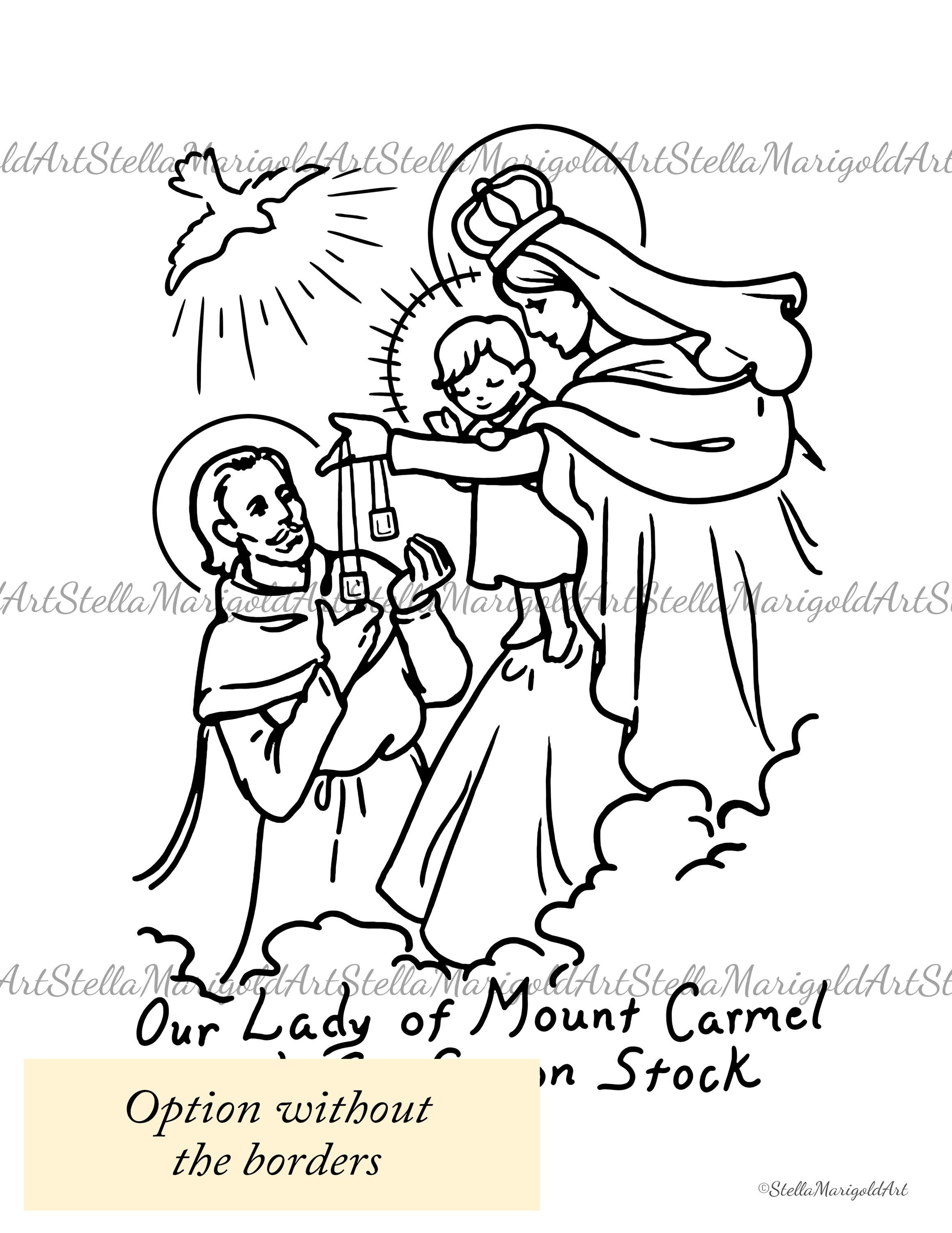 Digital Download - Our Lady of Mount Carmel, Saint Simon Stock, and the ...
