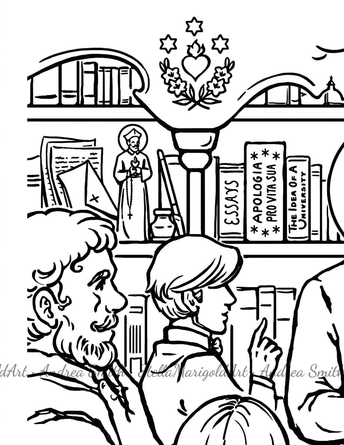 Digital Download - Saint John Henry Newman Coloring Page - Etsy