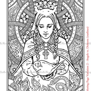 Digital Download - Saint Dymphna - Paper Doll and Coloring Pages (color ...