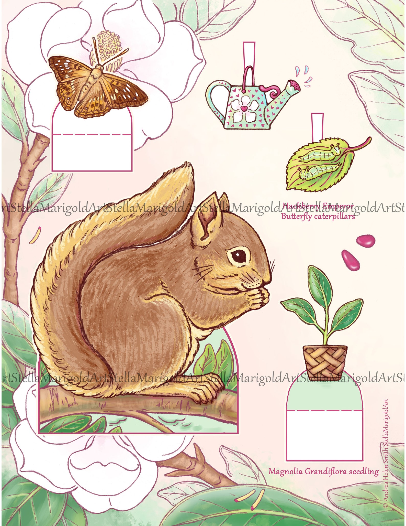 Digital Download Southern Magnolia Fairy Paper Doll Set - Etsy