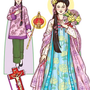 Digital Download - Saint Anna Wang Paper Doll (color and Bnw) - Etsy