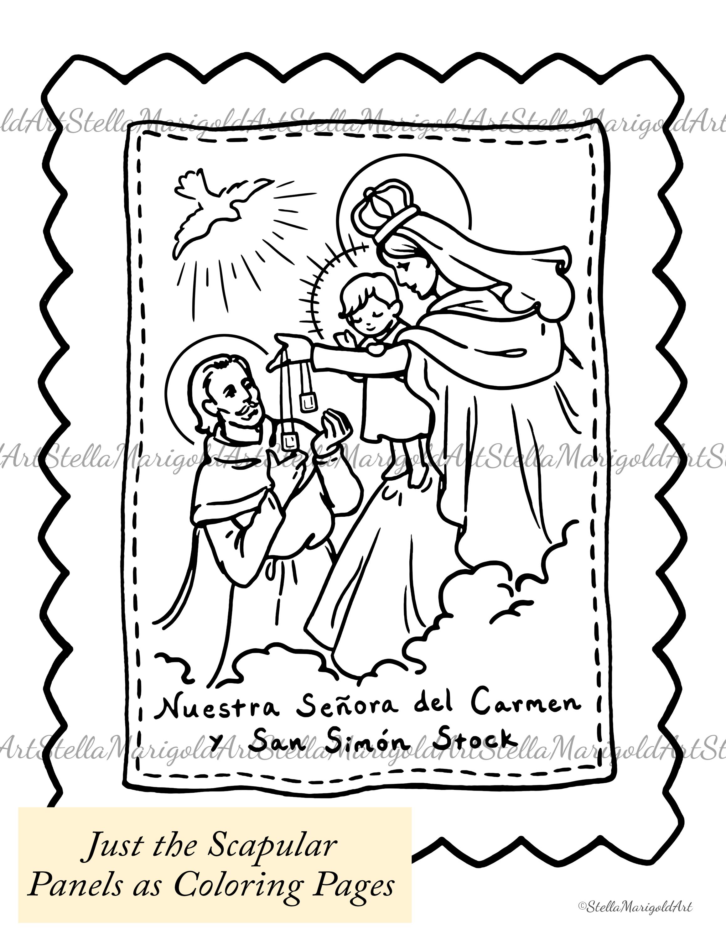 Digital Download - Our Lady of Mount Carmel, Saint Simon Stock, and the ...