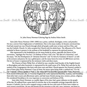 Digital Download - Saint John Henry Newman Coloring Page - Etsy