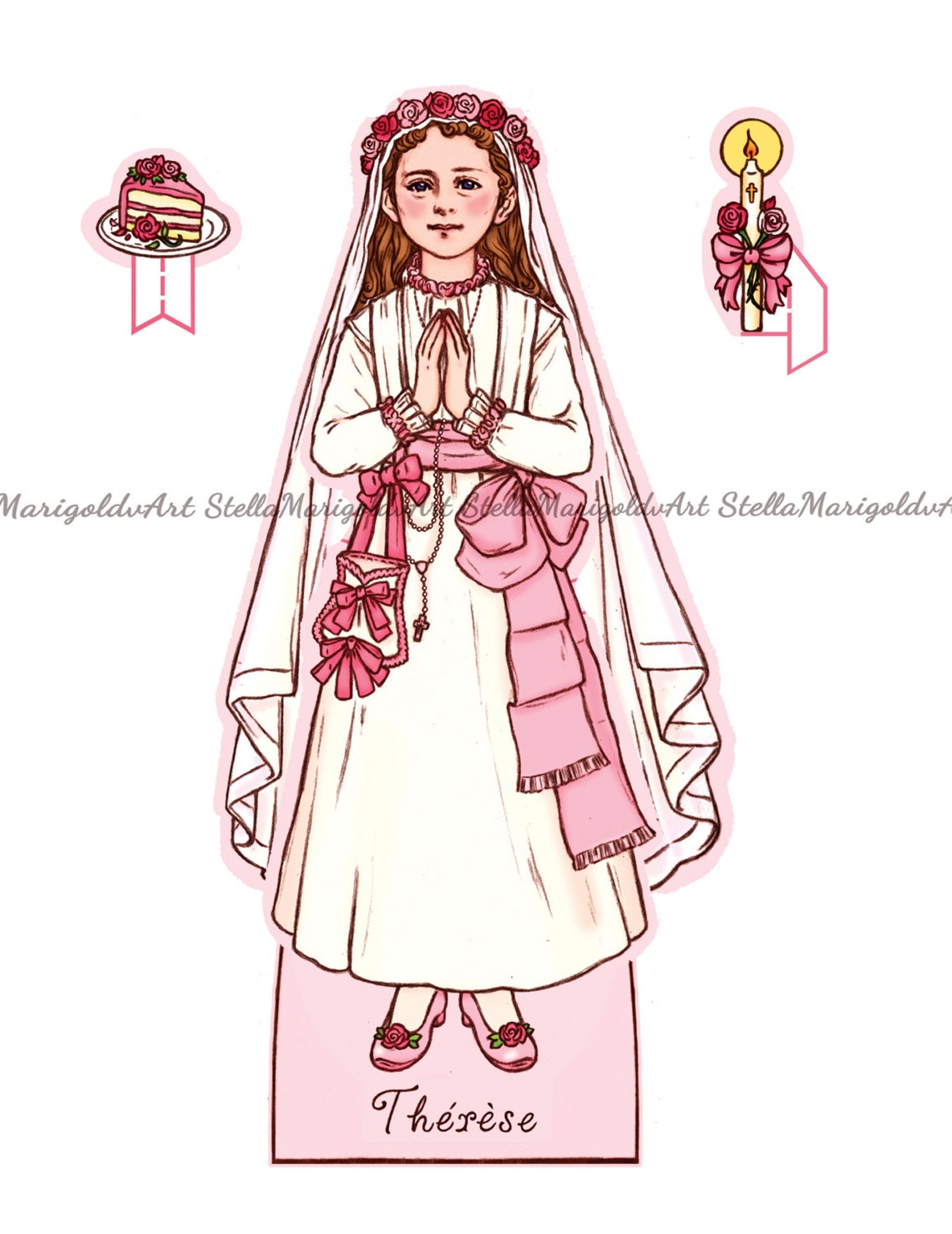Digital Download Little Saint Therese Paper Doll Set Color - Etsy