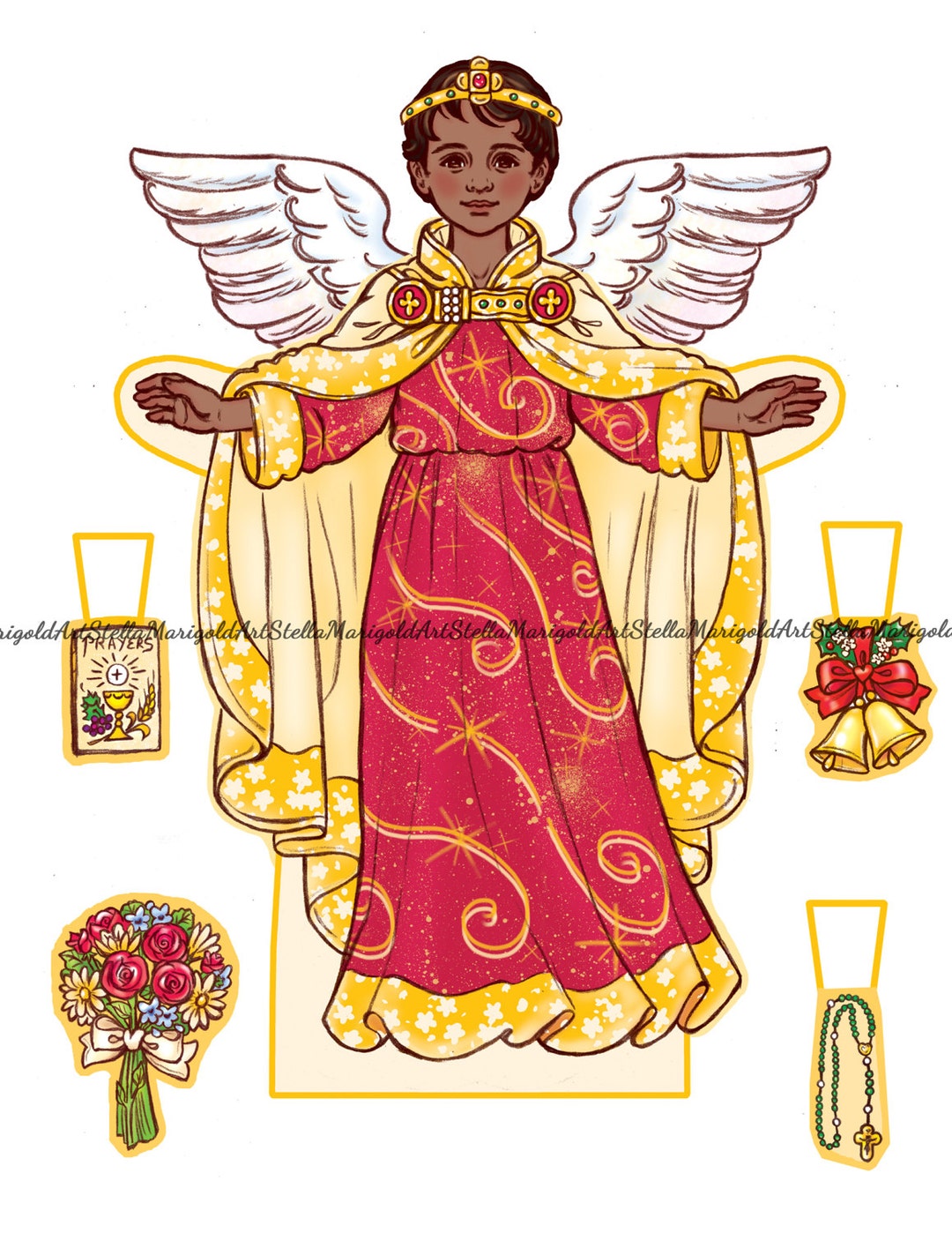 Digital Download Justice Little Angel Paper Doll - Etsy