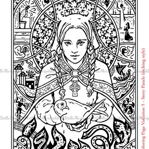 Digital Download - Saint Dymphna - Paper Doll and Coloring Pages (color ...