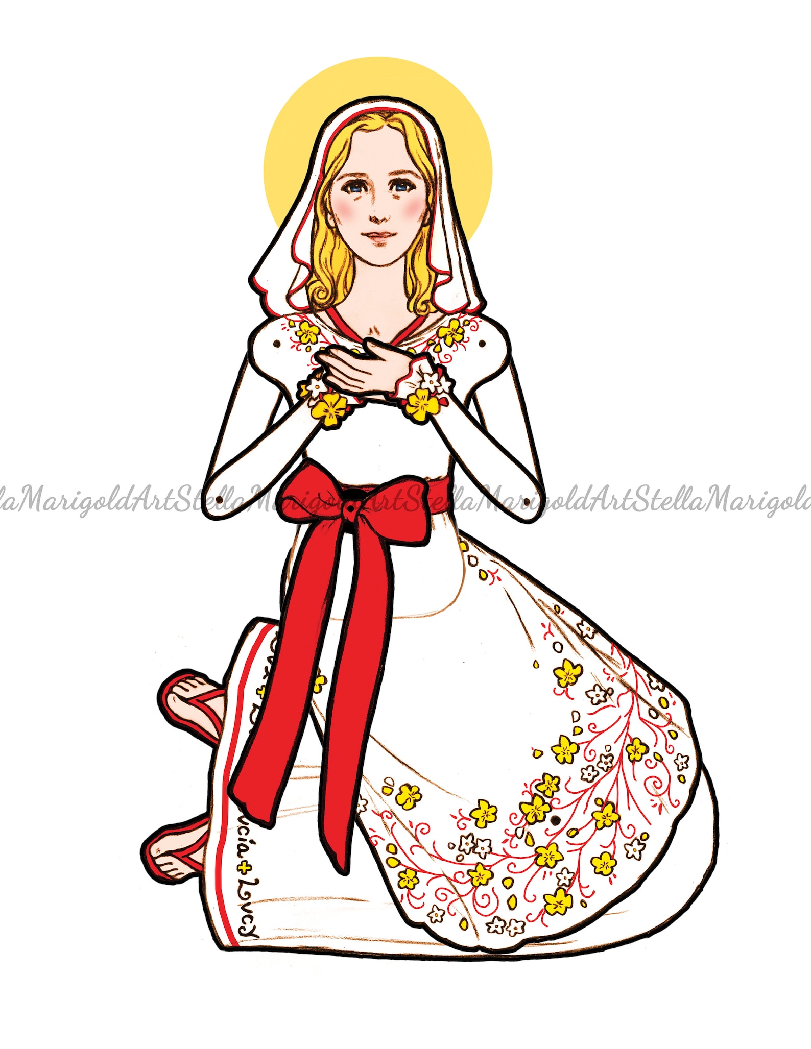 Digital Download Saint Lucy St. Lucia Paper Doll Color - Etsy