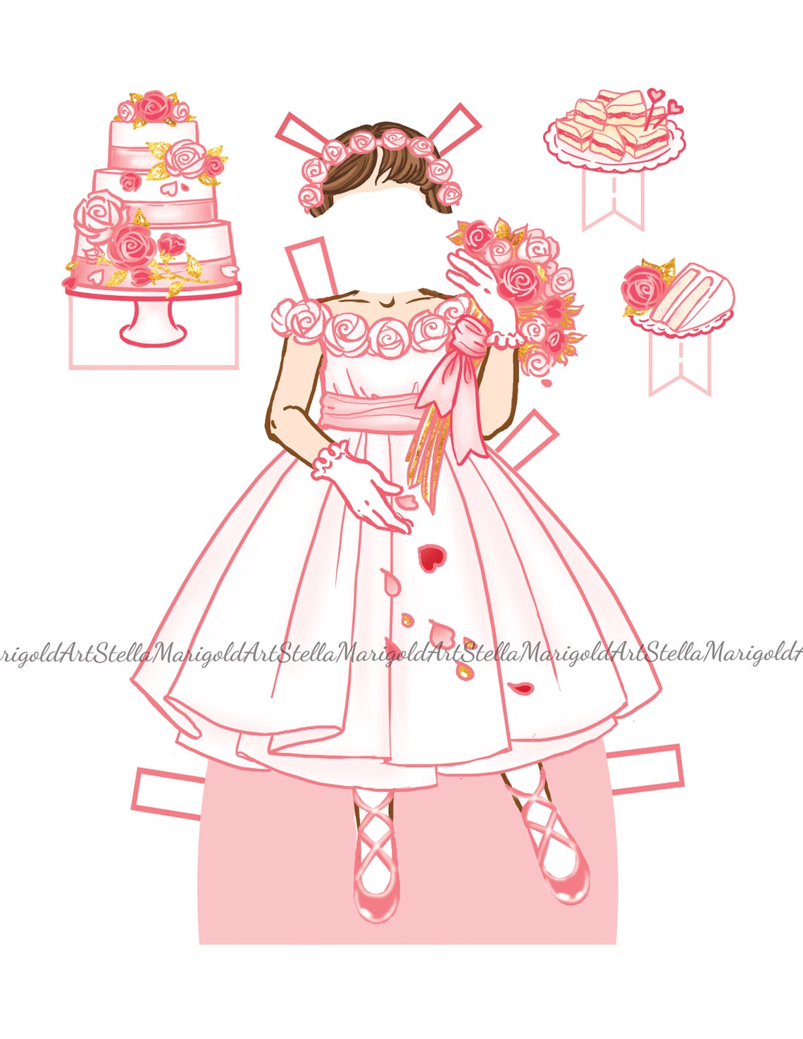 Digital Download Flower Girl Paper Dolls | Etsy