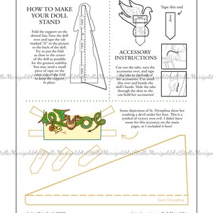Digital Download - Saint Dymphna - Paper Doll and Coloring Pages (color ...