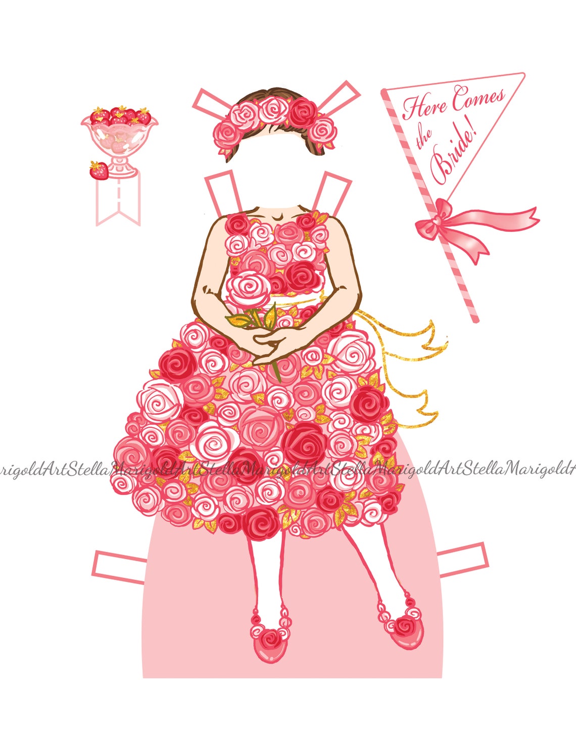 Digital Download Flower Girl Paper Dolls - Etsy