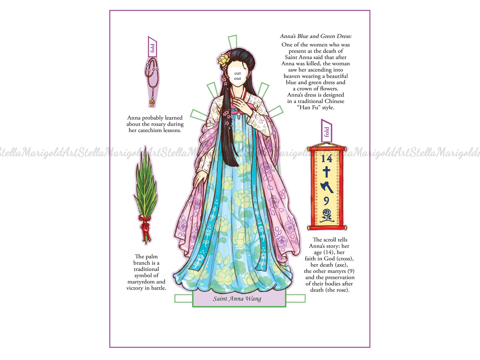 Digital Download - Saint Anna Wang Paper Doll (color and Bnw) - Etsy