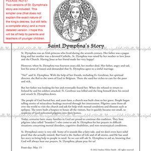 Digital Download - Saint Dymphna - Paper Doll and Coloring Pages (color ...