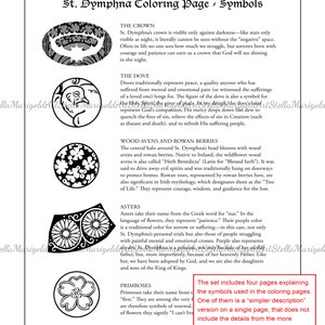 Digital Download - Saint Dymphna - Paper Doll and Coloring Pages (color ...