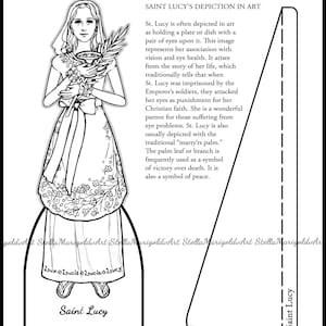 Digital Download - Saint Lucy Paper Doll (traditional) - Etsy
