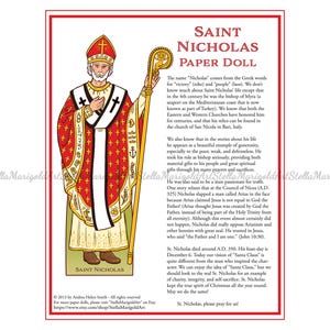 Digital Download - Saint Nicholas Paper Doll (traditional) (color and ...