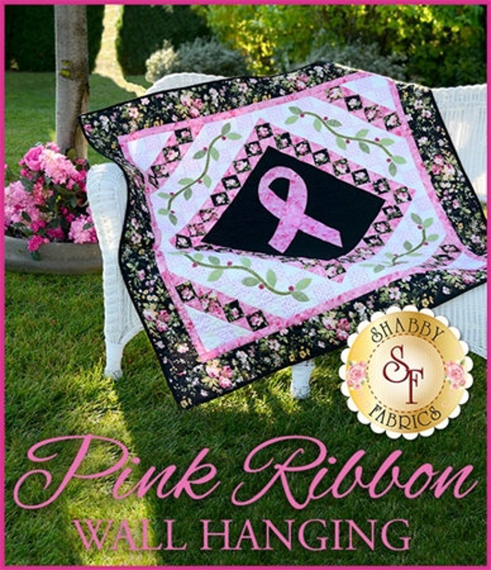 Pink Ribbon Wall Hanging Pattern Designed by Shabby Fabrics - Etsy