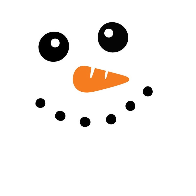 Snow Man Face Clip Art - Etsy