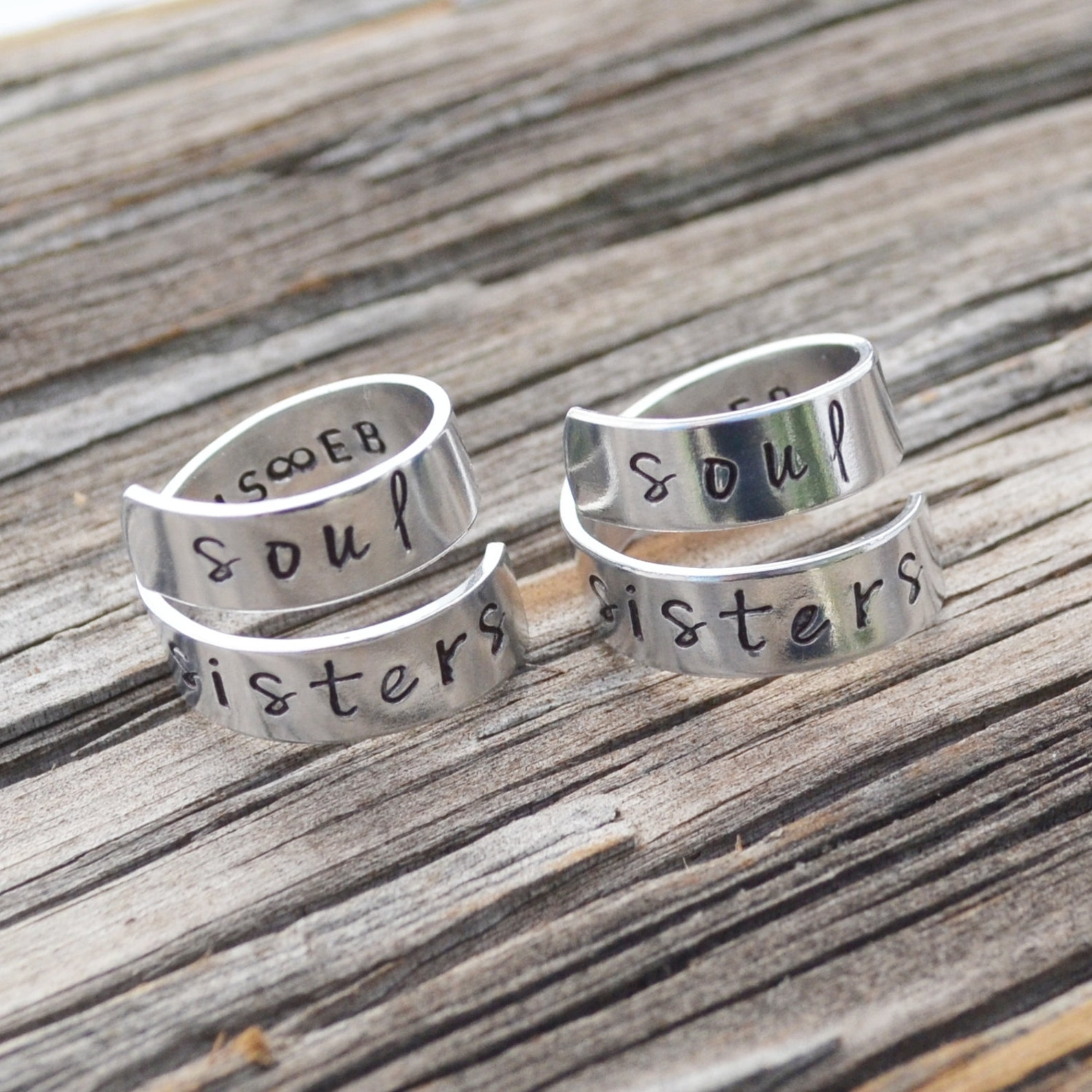 Best friend rings / Soul Sisters rings / Best Friend Gift / | Etsy