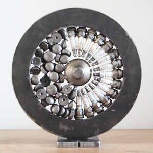 Abstract Statue Home Decor Metal Sculpture Circle Mechanics Gift - Etsy