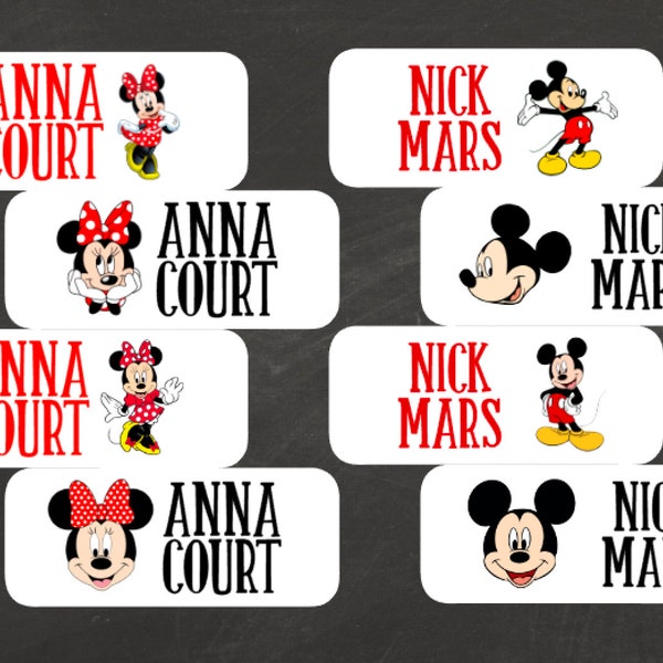Minnie Mouse Labels - Etsy
