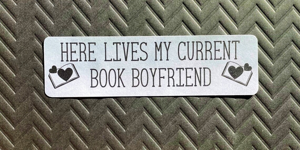 Here Lives My Current Book Boyfriend Bookmark - Etsy
