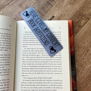 Here Lives My Current Book Boyfriend Bookmark - Etsy
