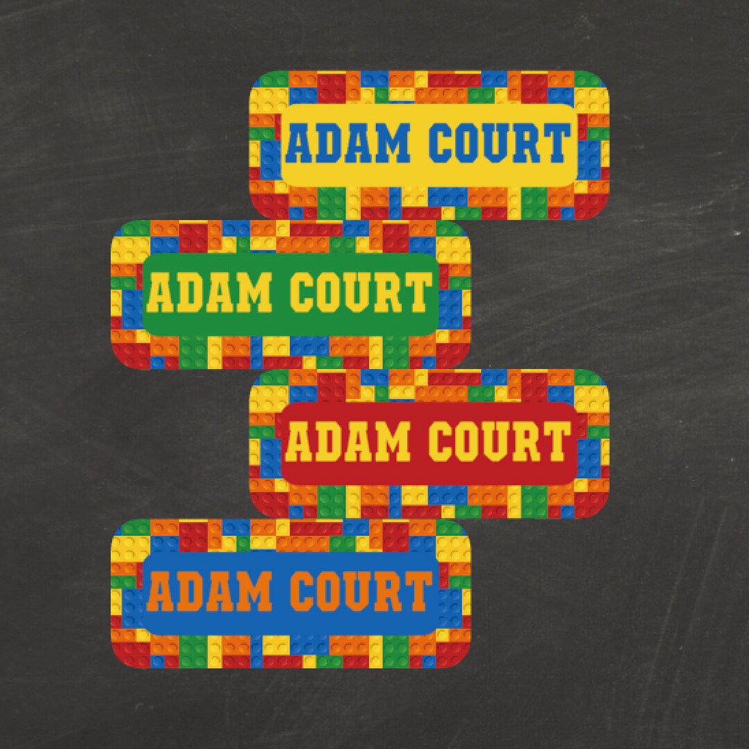 Waterproof Blocks Name Labels - Etsy
