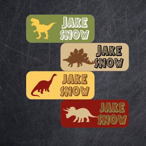 Dinosaur Name Tags - Etsy