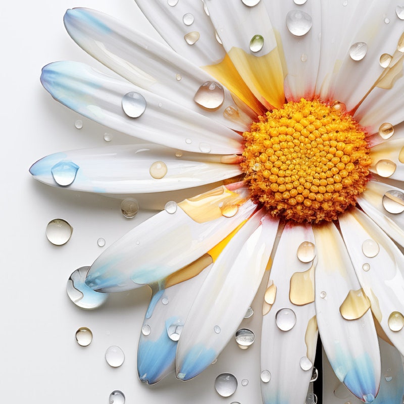 White Daisy Painting - Etsy