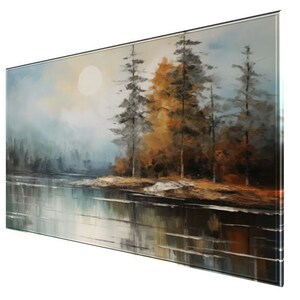Lake Canvas Art Print Abstract Watercolor View Wilderness or Wildlife ...