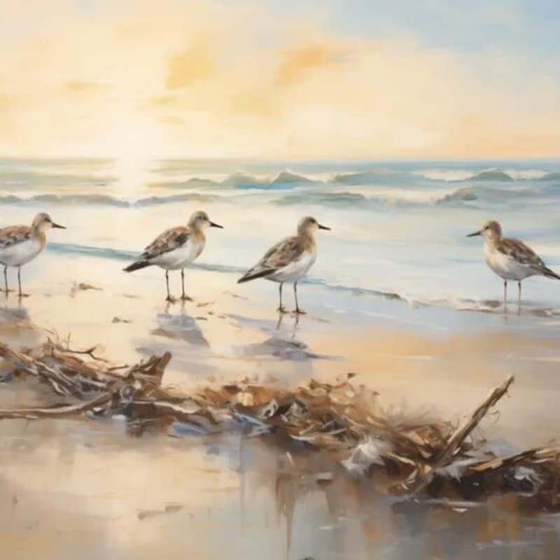 Sandpiper Canvas Art - Etsy