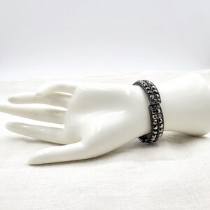 Glittering Vintage Weiss Deep Silver Rhinestone Hinged Clamper / Cuff ...