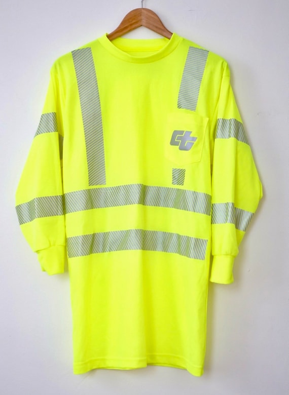 VTG 2000s Cal Trans Neon Yellow Safety Shirt Sz. M Me… - Gem