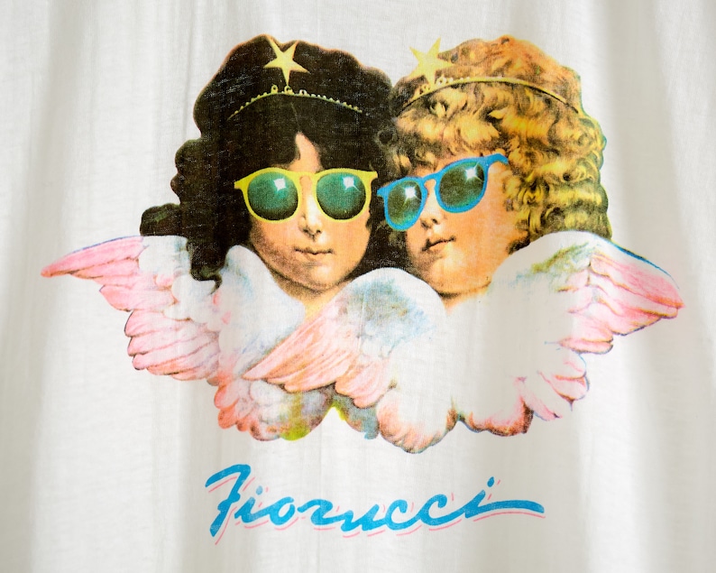 Vintage 80s Fiorucci Angels T-shirt: Deadstock Italian Designer Tee Sz ...