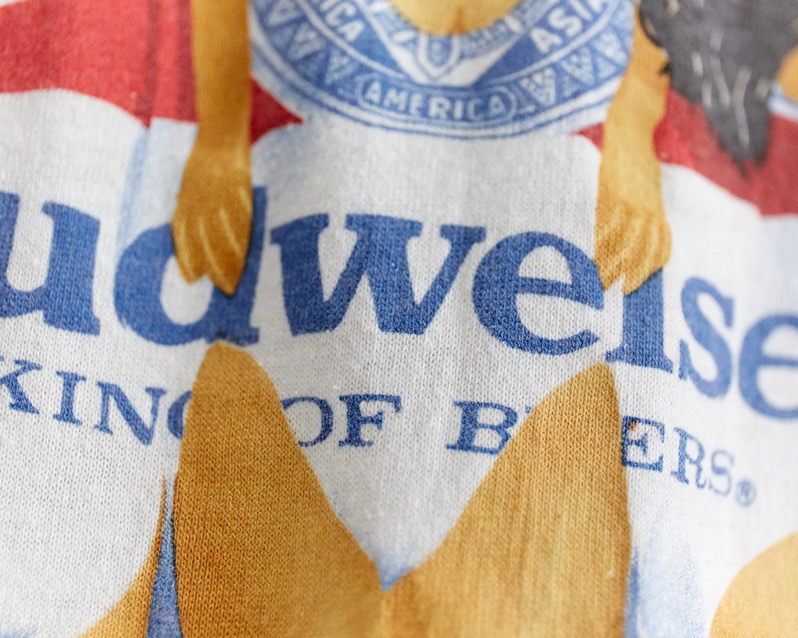 Vintage 1989 Budweiser Swimsuit Girls T-shirt - Label Conscious - Size ...