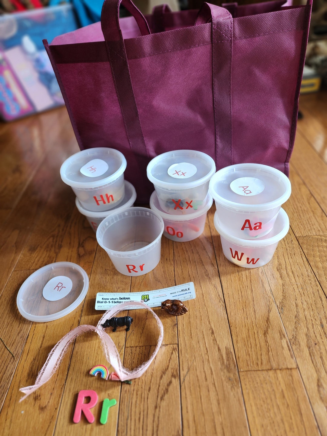 Letter Sound Tubs - Etsy